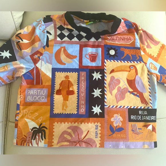 FARM Rio | Tops | Farm Rio Cropped Tshirt | Poshmark